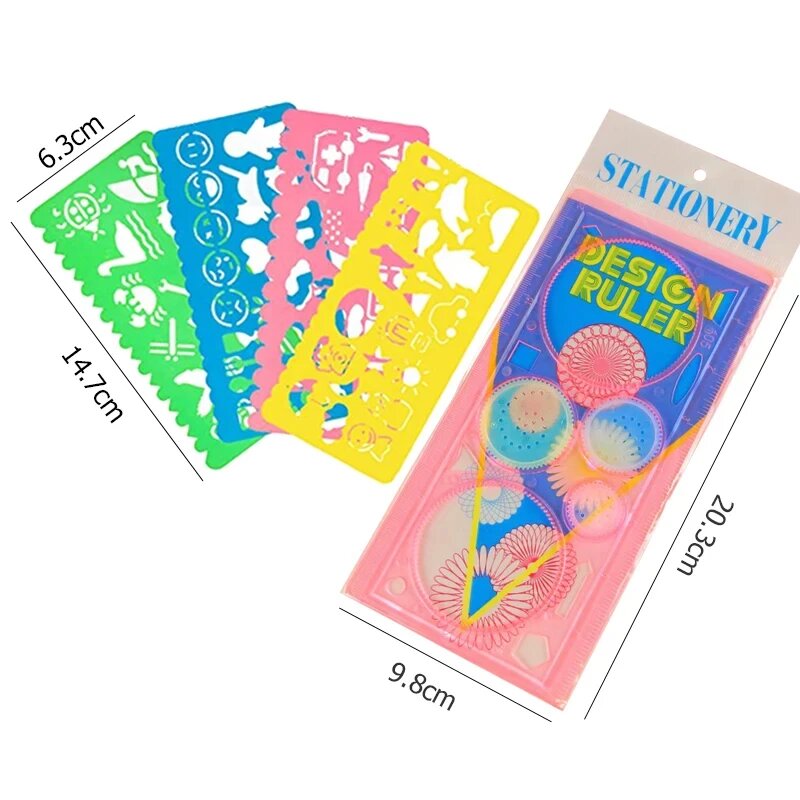 Набор Для Рисования Спиралографом С Шаблонами Для Развития Навыков У Детей, Многофункциональный