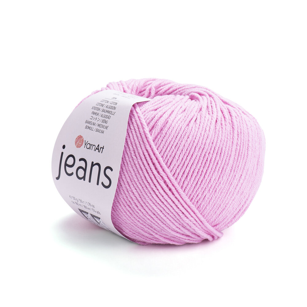 Пряжа для вязания YarnArt Jeans 20 ярко-розовый 1 моток 50 гр/160 м 55% хлопок, 45% акрил