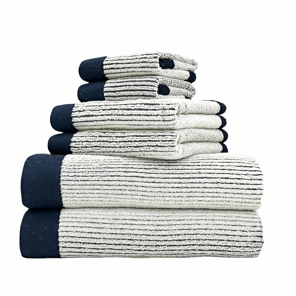 Набор полотенец GOOZONE, 100% хлопок, впитывающие, синие, 6 штук