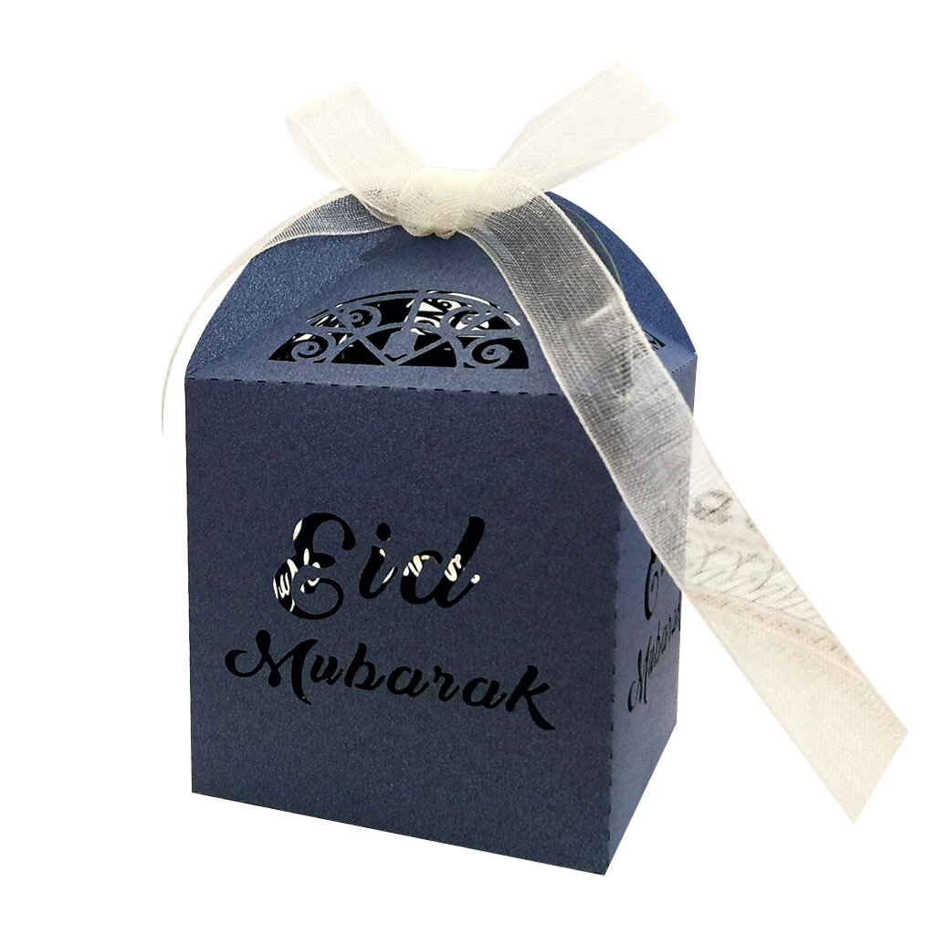 Мусульманский Рамадан Полые Коробки для Конфет Золото Серебро Ид Шоколадная Коробка Ближний Восток