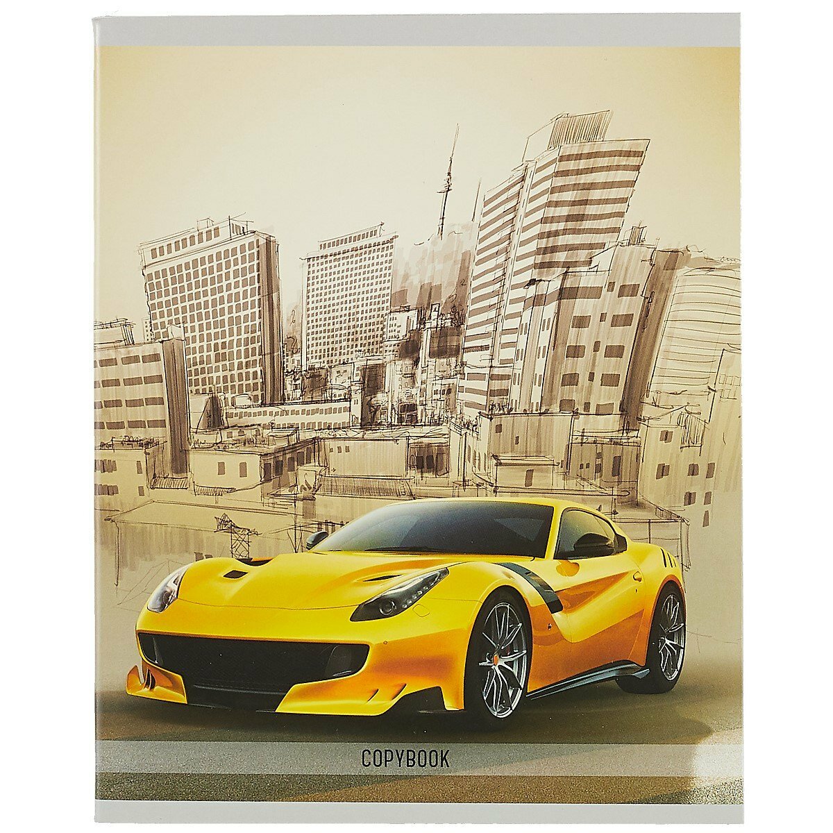 Тетрадь в линейку Listoff, "Спортивные машины", 48 листов, в ассортименте