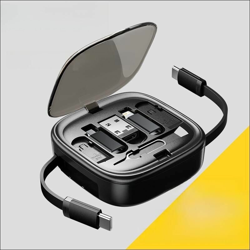 Кабель для зарядки Hoco U140 Type-C с набором переходников: Lighting, USB-A, micro-USB в кейсе