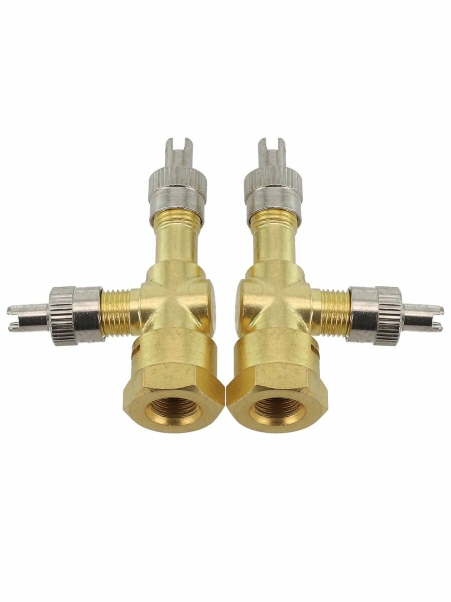 2шт тройник клапана tpms адаптер 3-ходовой мотоцикл