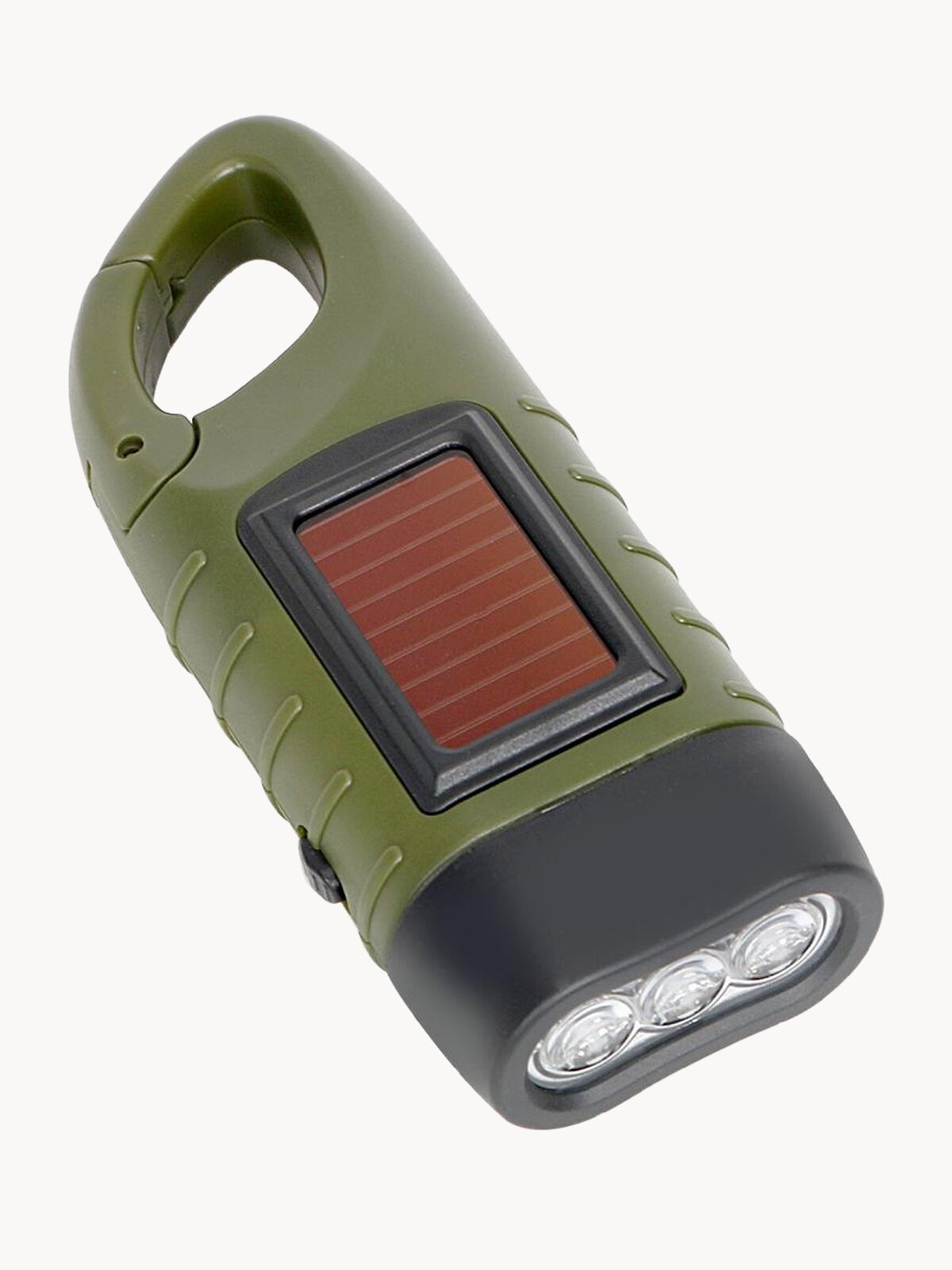 Фонарь ручной аккумуляторный, 3 Вт, 80 мАч, 10 лм, LED, динамо зарядка, солнечная батарея