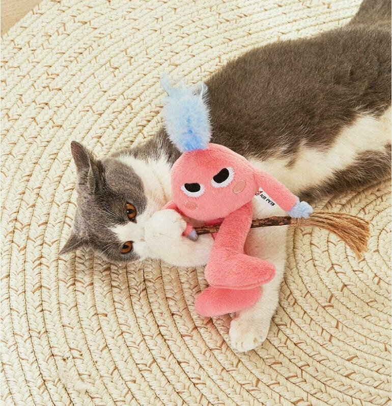 Плюшевая игрушка Cat Mutian Polygonum Happy Companion Cat Toy Розовый