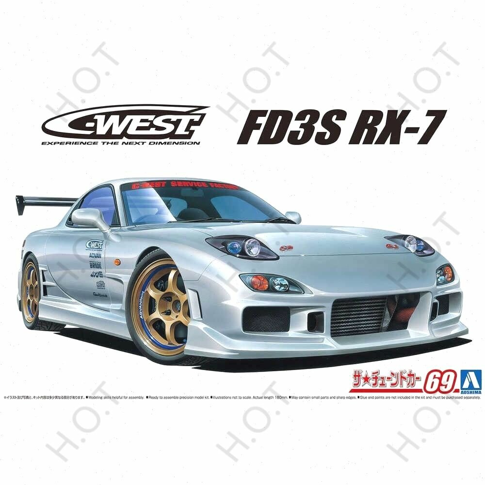 Сборная модель Машинка Aoshima-06302C 1/24 C-WEST Mazda FD3S RX-7 car model kit