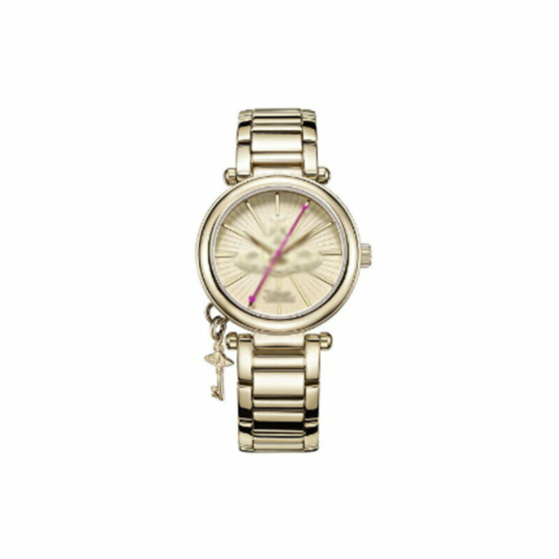 Часы-подвеска Vivienne Westwood Quartz Saturn / Изысканная одежда / Белый кожаный ремень / Подарок для женщин VV006BKGD