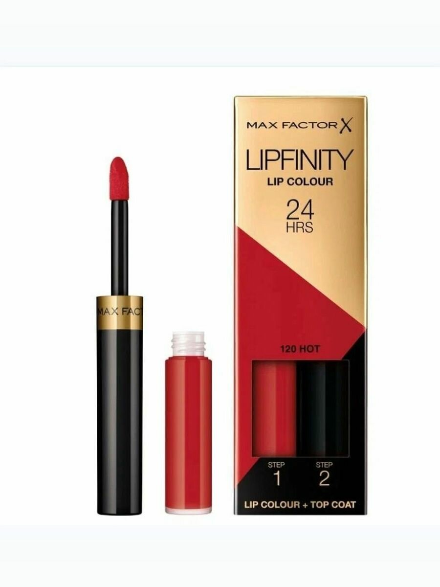Max Factor жидкая устойчивая помада lipfinity liquid lipstick 120 hot