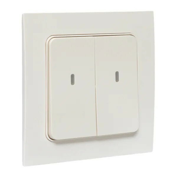 Умный беспроводной выключатель EKF Сonnect Zigbee Стокгольм 2-кл. белый RCV-ST2-WS-ZB