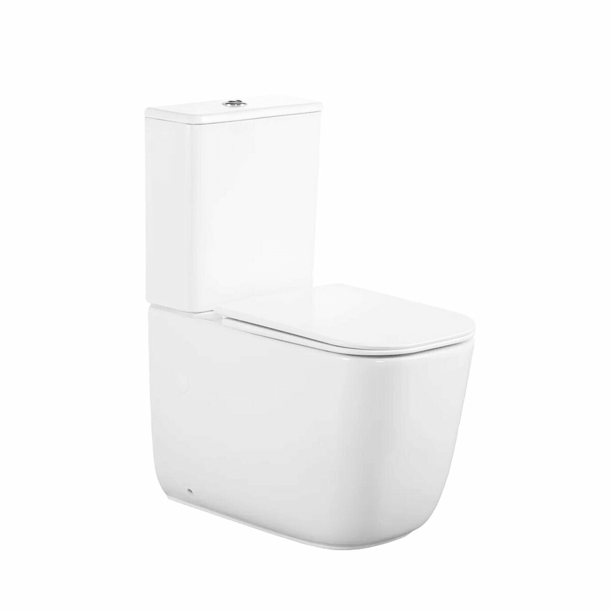 Унитаз напольный Ceruttispa ALVARO CT11089 безободковый с бачком, с крышкой микролифт, слив-торнадо, белый