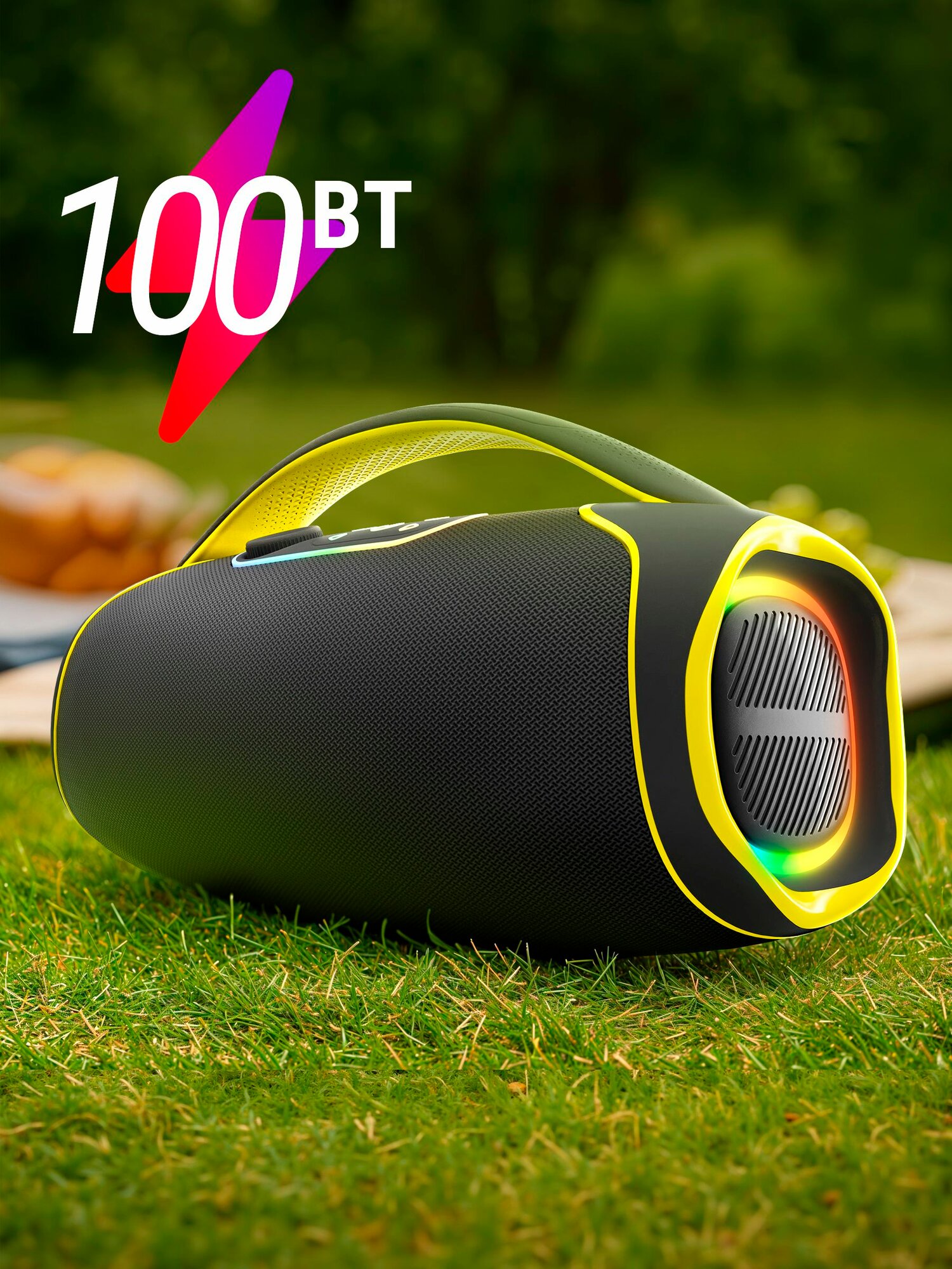Колонка блютуз беспроводная Defender Beatbox 100 Вт, FM радио, USB, AUX, Type-C