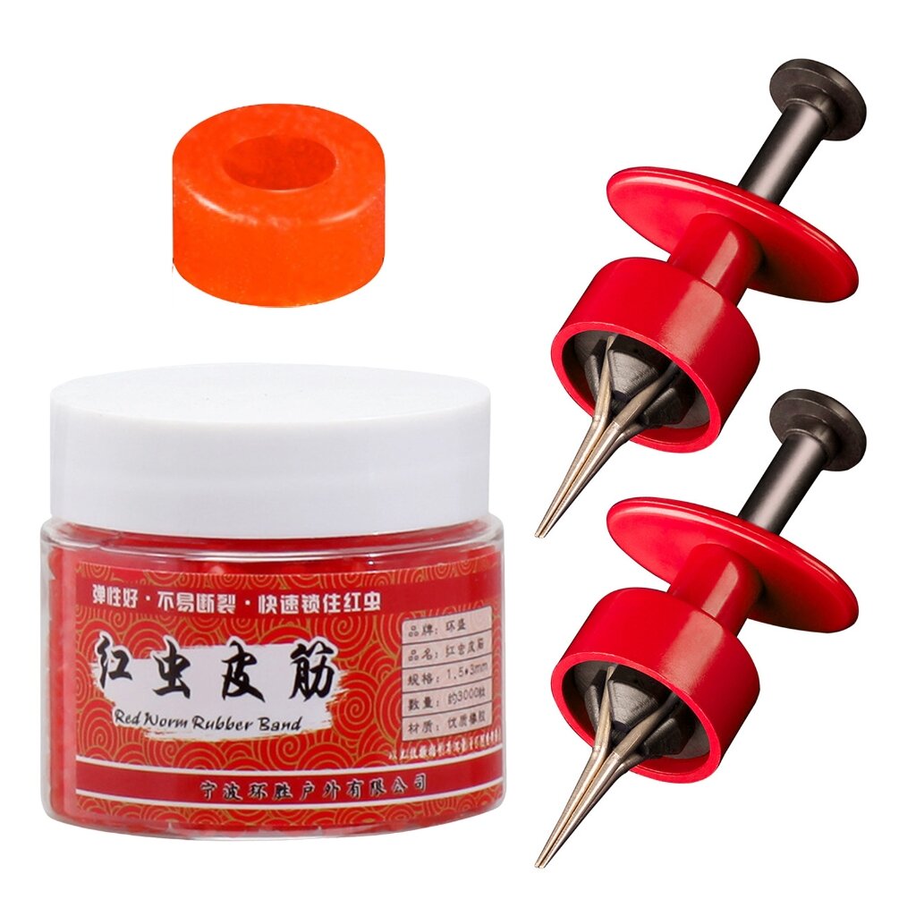 2шт Гранулированные Приманки Бандажные Резинки Бандажная Окантовка Гранул Грубая Рыболовная Терминальная Снасть с Резинками