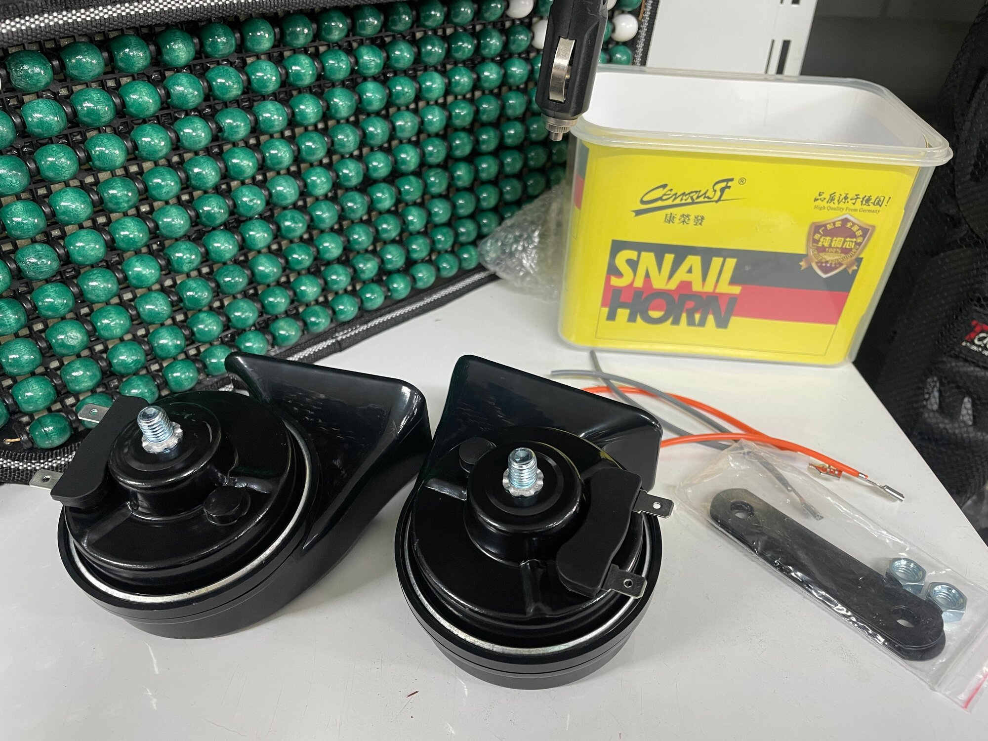 Сигнал (DL169Acu) автомобильный (12 Вольт), клаксон, гудок, улитка TG (2 шт. / комплект), арт: 7292-К