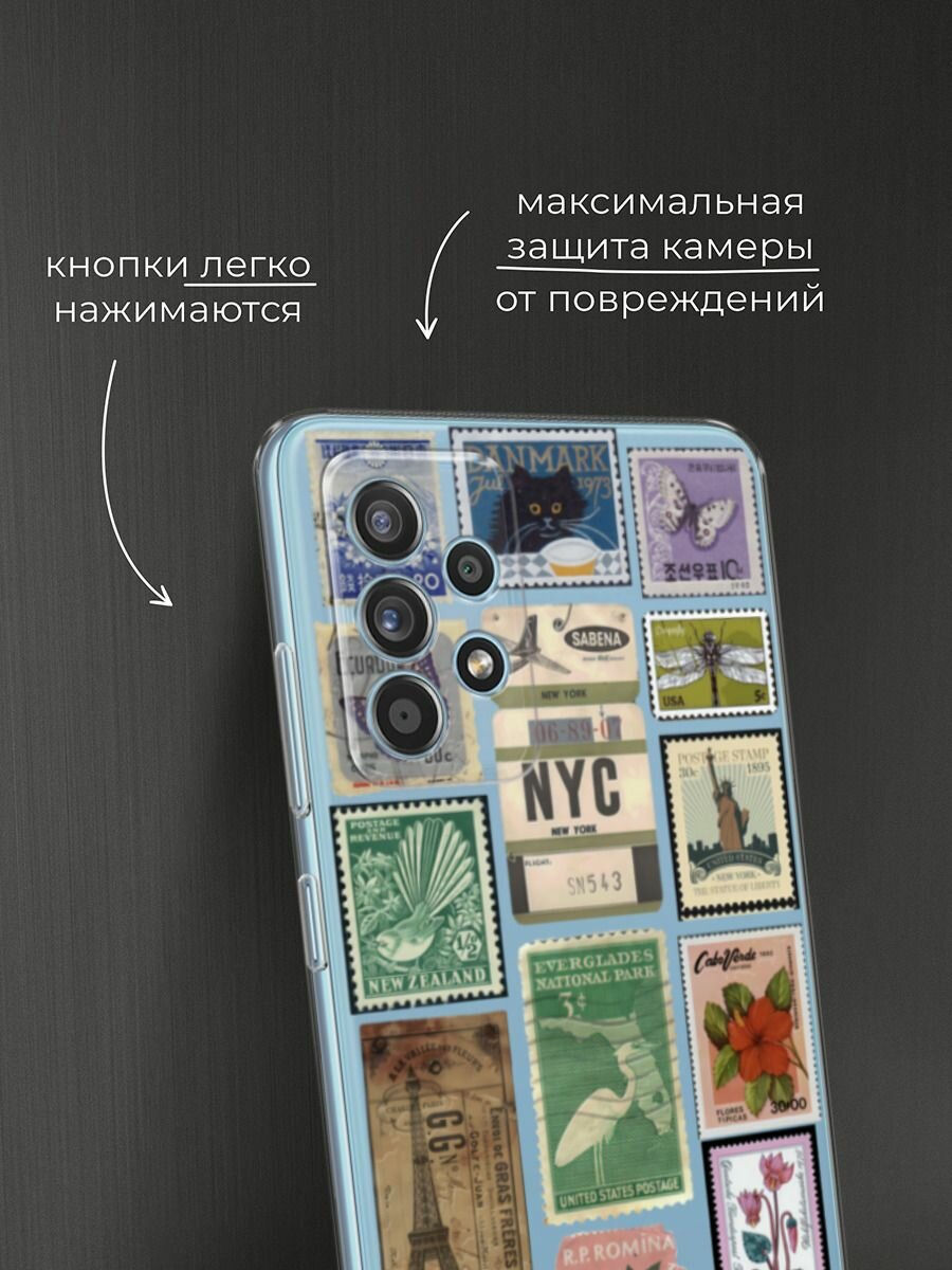 Чехол на Samsung Galaxy A52/A52s / Самсунг Галакси А52/A52s с принтом Марки — фото 1