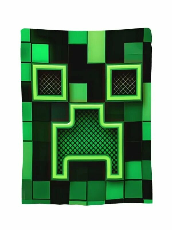 MXEB Плед с фотопринтом Minecraft Пледы Майнкрафт , Фланель, 150 см х 125 см