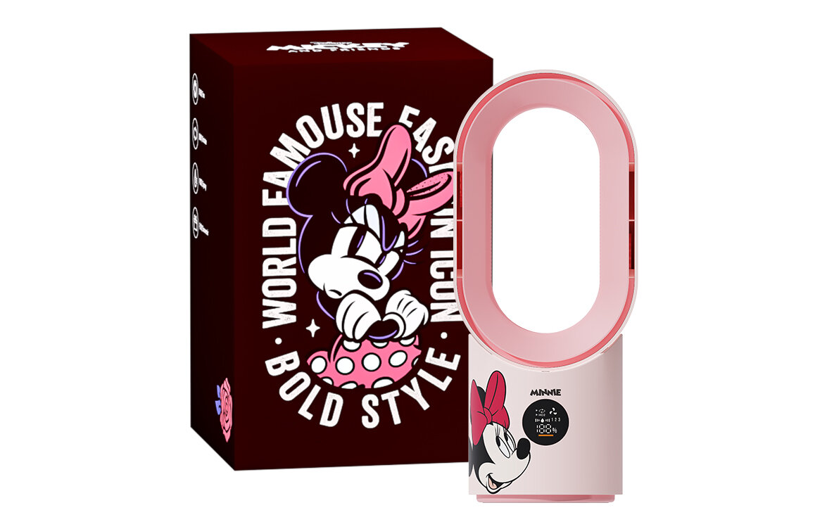 Настольный вентилятор Disney беслопастной, pink minnie