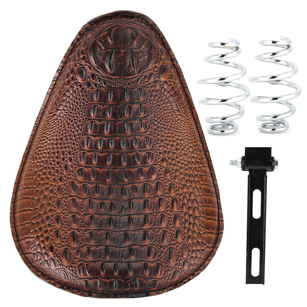 Motorcycle Retro Solo Seat Sitting Cushion with Springs Mount Bracket Fits for Honda