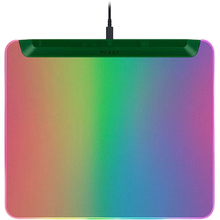 Жёсткий коврик для мыши Razer Flame Godbug V2 Pro Edition, белый радужный, цвет: phantom green