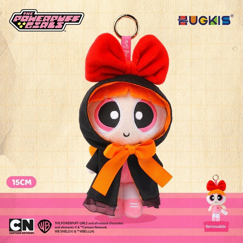 Плюшевый брелок Powerpuff Girls Blossom в колледжском костюме с волшебным плащом - мягкий аксессуар для детей