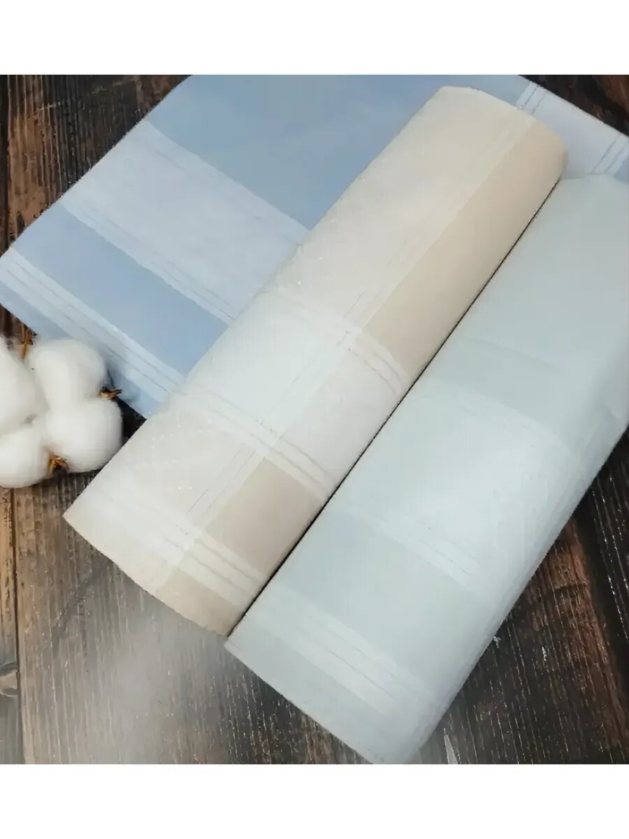 Платок Pastel для мужчин, серый, голубой, бежевый — фото 1