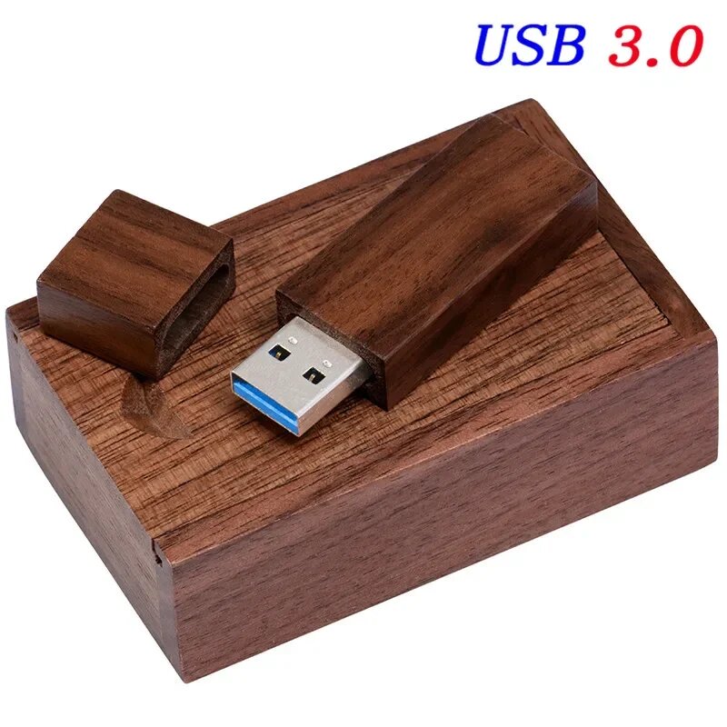 JASTER Деревянный флэш-накопитель USB 3.0 32GB, Walnut wood with box