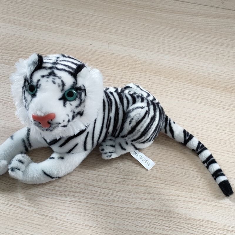 Мягкая и роскошная белая тигрица, плюшевая игрушка для обниманий и игр, 26 см