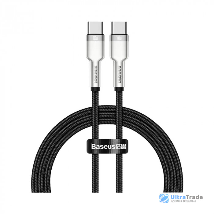 Кабель Baseus Cafule Series Metal Data Cable Type-C to Type-C 100W 2m Black (CATJK-D01)
