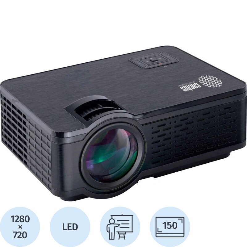Проектор Cactus CS-PRE.05B. WXGA LCD HDMI, 1280x720, 1800Лм, 1500:1,1.75 кг