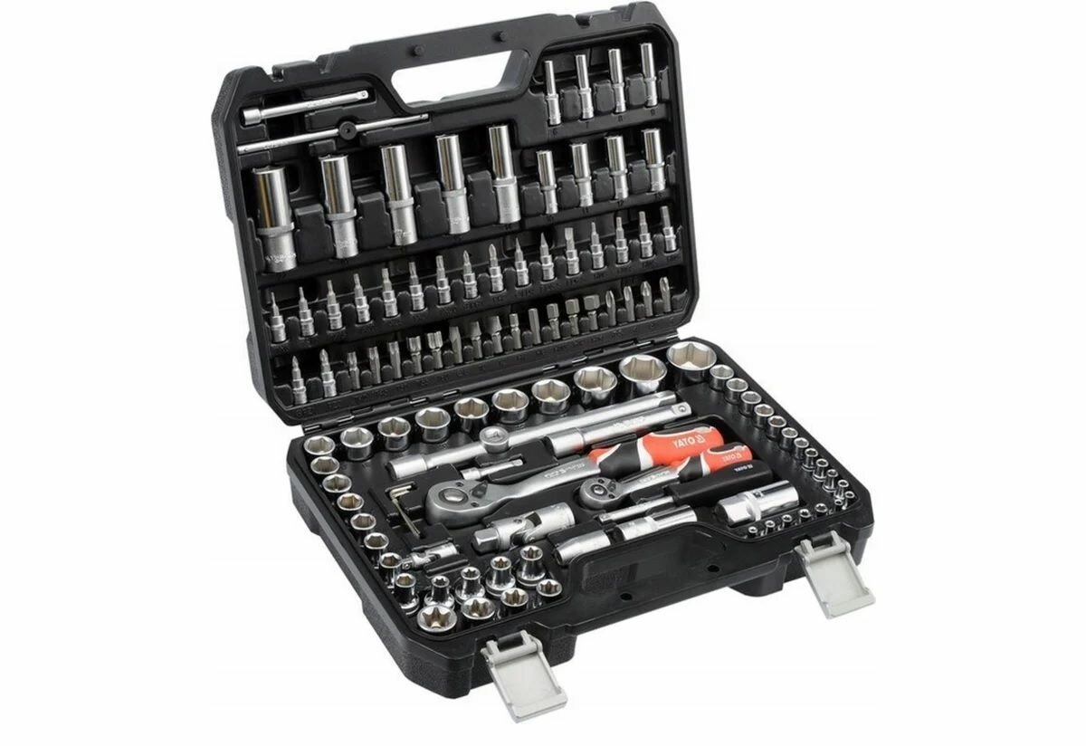 Набор инструментов YATO 1/2"-1/4" 108 предметов (пластиковый кейс) YT-38791