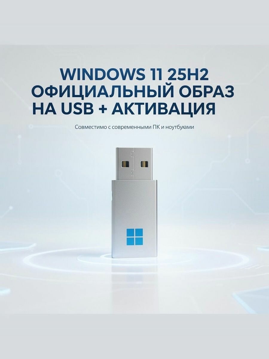 Windows 11 25H2 официальный образ (2025 года) на загрузочной флешке + активация