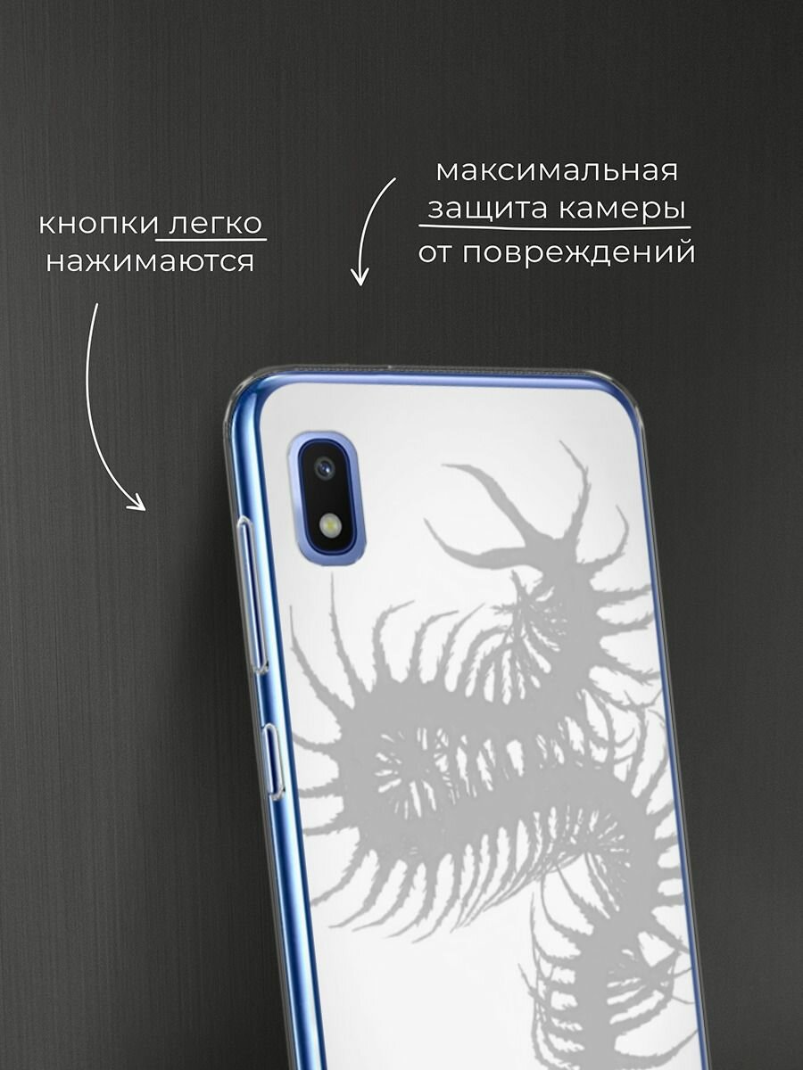 Чехол на Samsung Galaxy A10 / Самсунг Галакси А10 с принтом Серая многоножка — фото 1