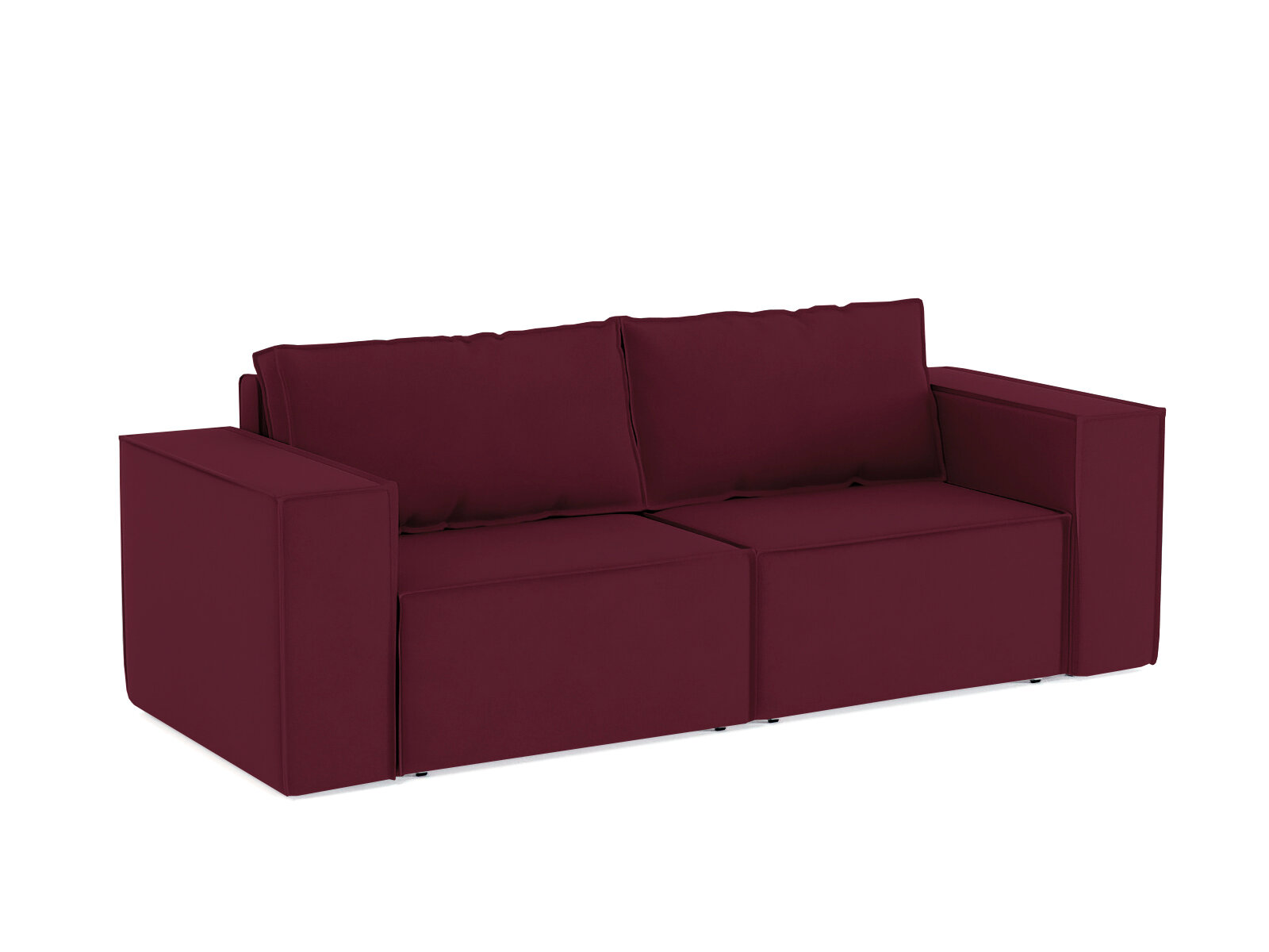 Диван - кровать Лофт трансформер, еврокнижка, 254*75*91, велюр Мазерати Бордо 14