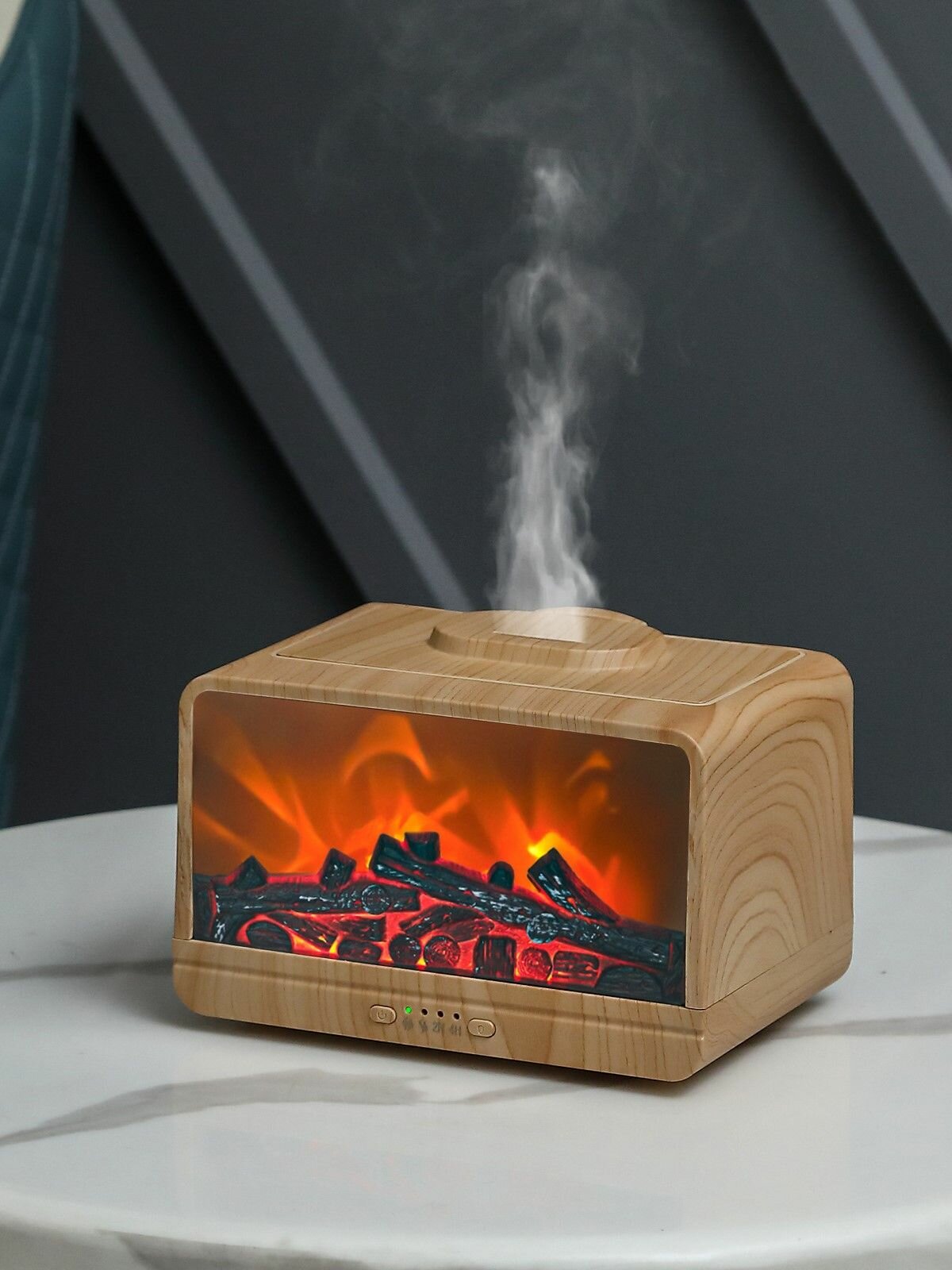Увлажнитель воздуха "Камин", дизайн под домашний камин, светло-коричневый