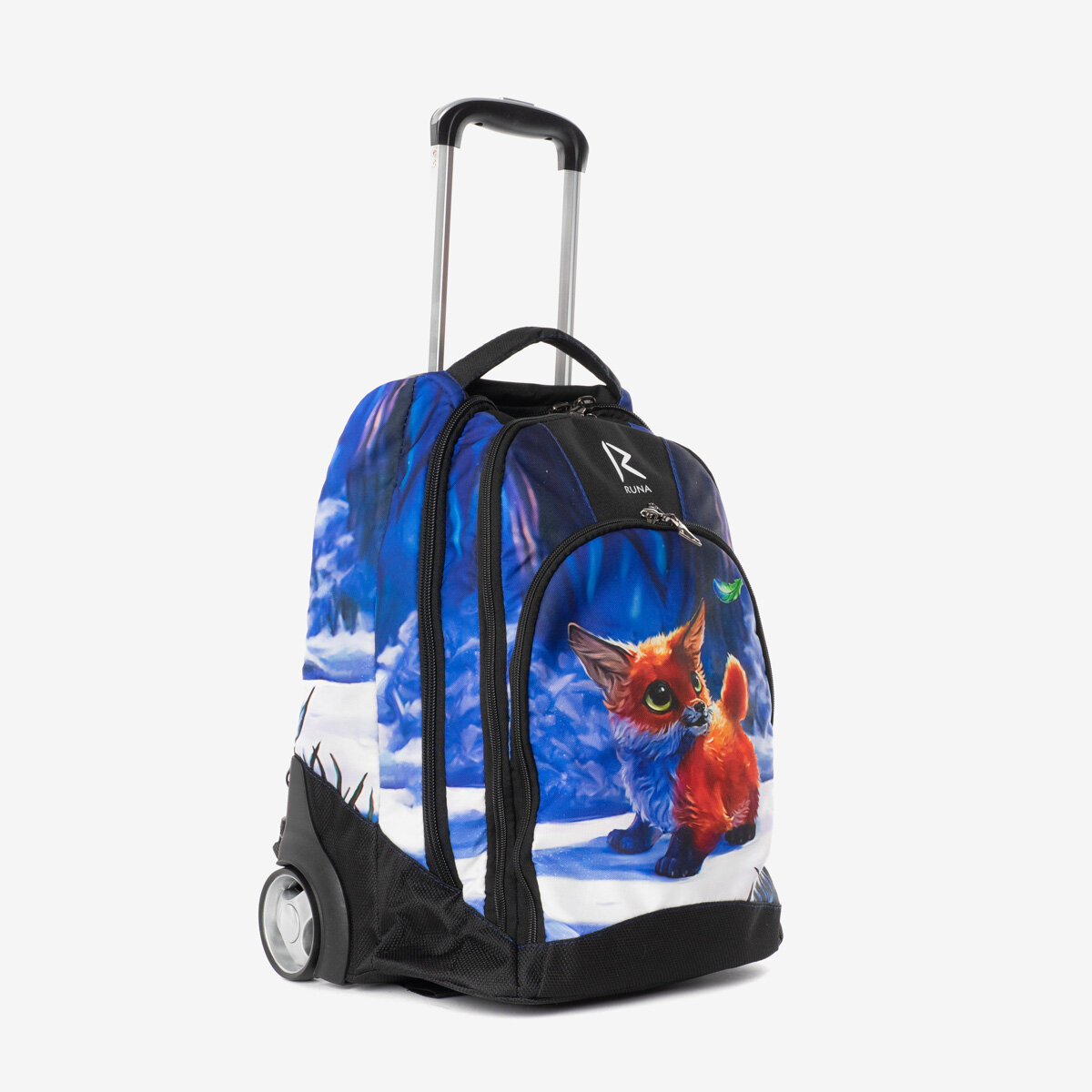 Сумка-рюкзак на колесах "RUNA", Лисенок, для фигурных коньков, роликов, одежды, экипировки и аксессуаров