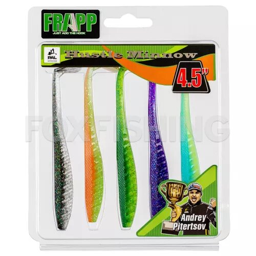 Силиконовая приманка Frapp Hustle Minnow 4.5 11,6см. 5шт. вес: 6гр. #mix2