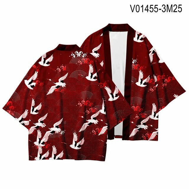 Хаори бордовый, японский стиль, hf-353, 4XL