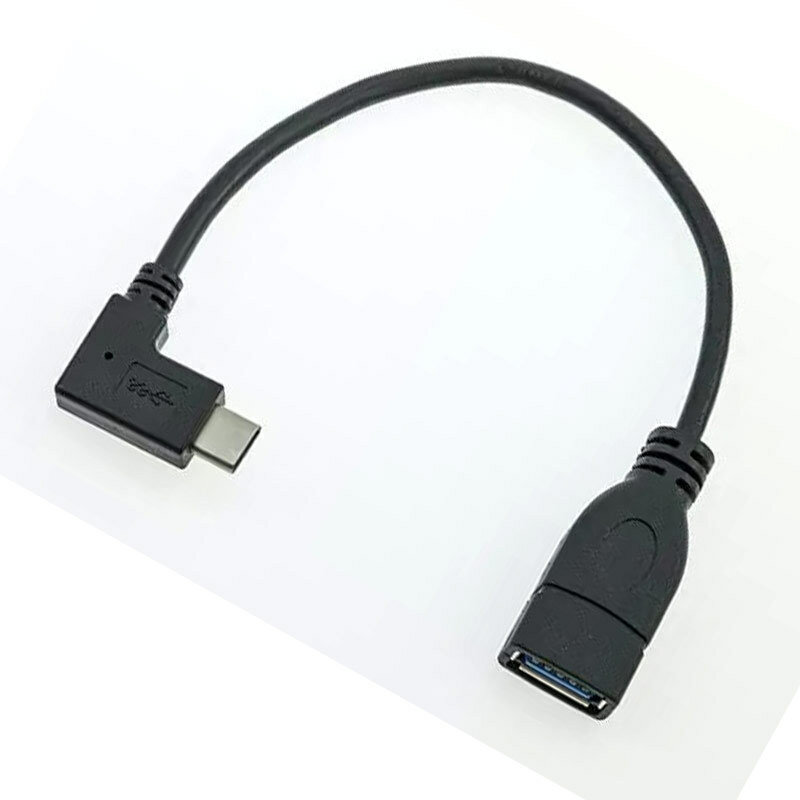 Кабель OTG Type-C к USB 3.0 женскому разъему для смартфонов Android, планшетов и флешек - гибкий изогнутый наконечник