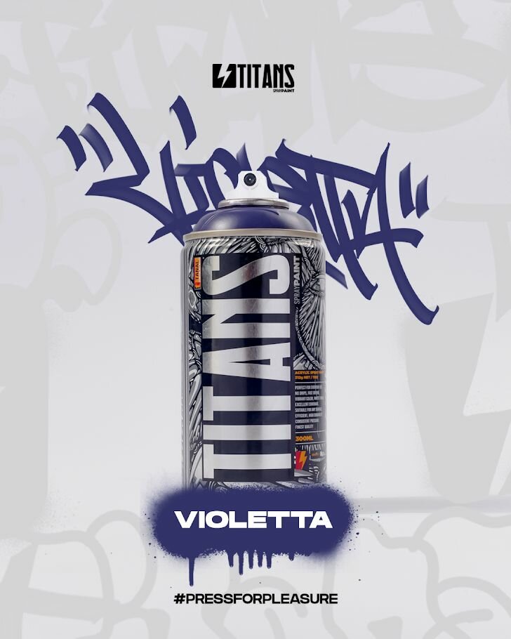Аэрозольная краска для граффити и дизайна TITANS 23 Violetta 300мл.