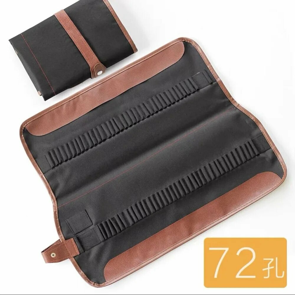 Пенал скрутка для карандашей и ручек на 72 предмета искусственная кожа