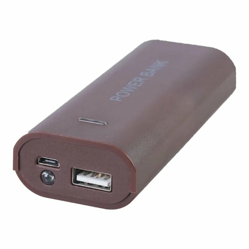 Две батареи 18650, мобильный блок питания, комплект без припоя-коричневый