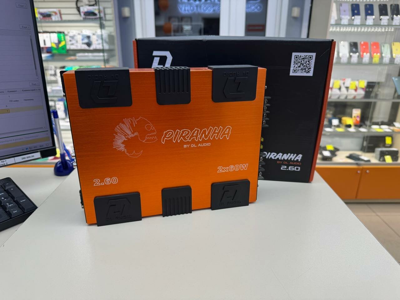 Усилитель автомобильный 4 канальный DL Audio Piranha 4.60 оранжевый Б/У Уценка