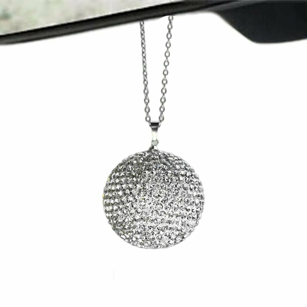 Кристальный шар с подвеской для автомобиля, белый