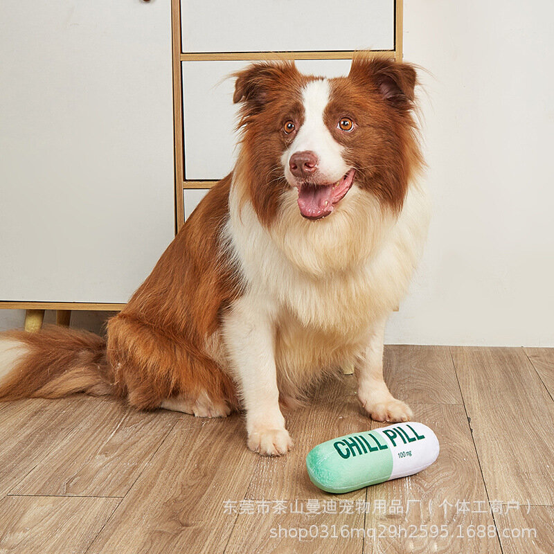 Трансграничная новая таблетка домашнее животное плюшевый звук собака игрушка амазонка взрывной звук плюшевая таблетка