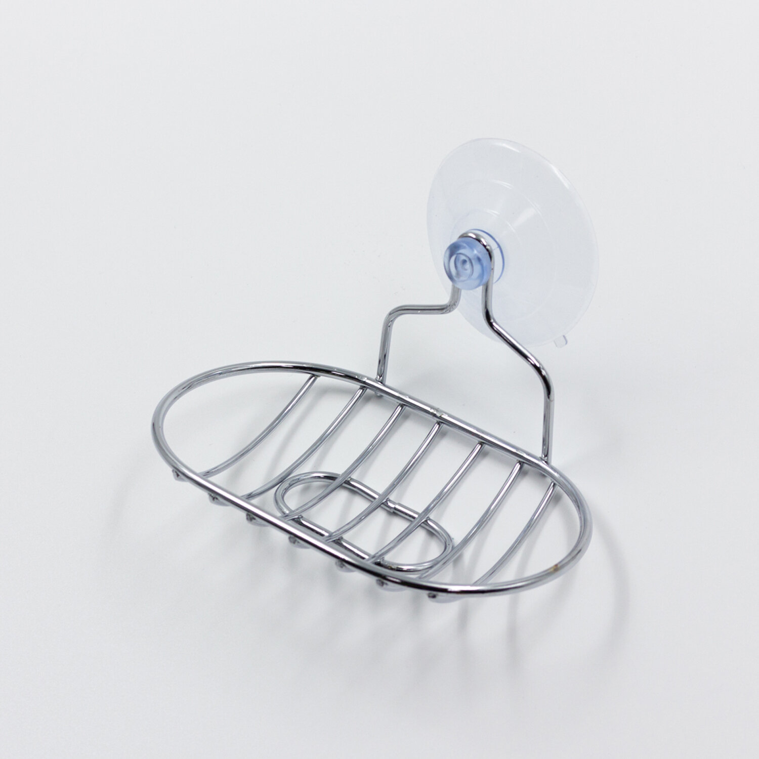 Мыльница настенная Joy Home, хромированная, 14x10x9 см, на присоске