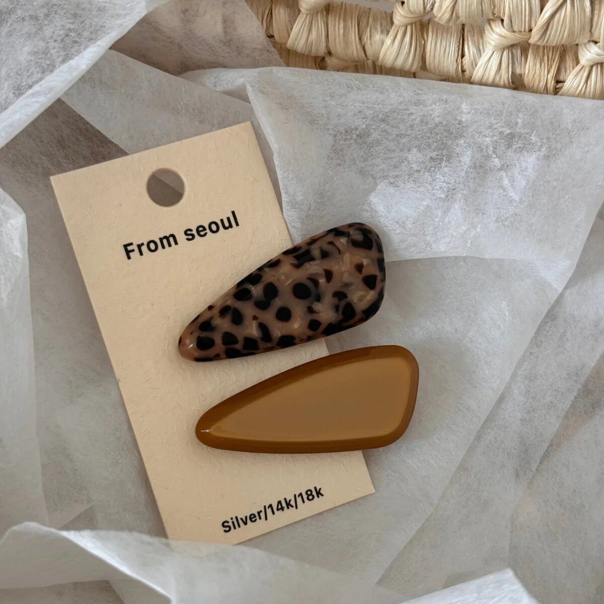 Желтая черепаховая заколка 04 Water Drop