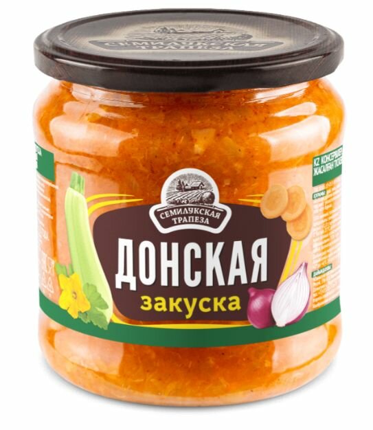 Семилукская трапеза Закуска овощная "Закуска Донская" 460 гр , 8 штук