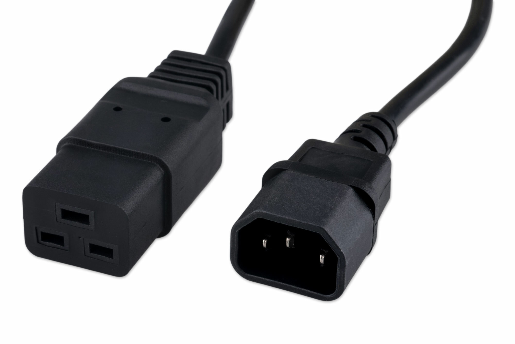 Кабель питания с литыми разъемами C14-C19, 1,8 метра, 16А, черный