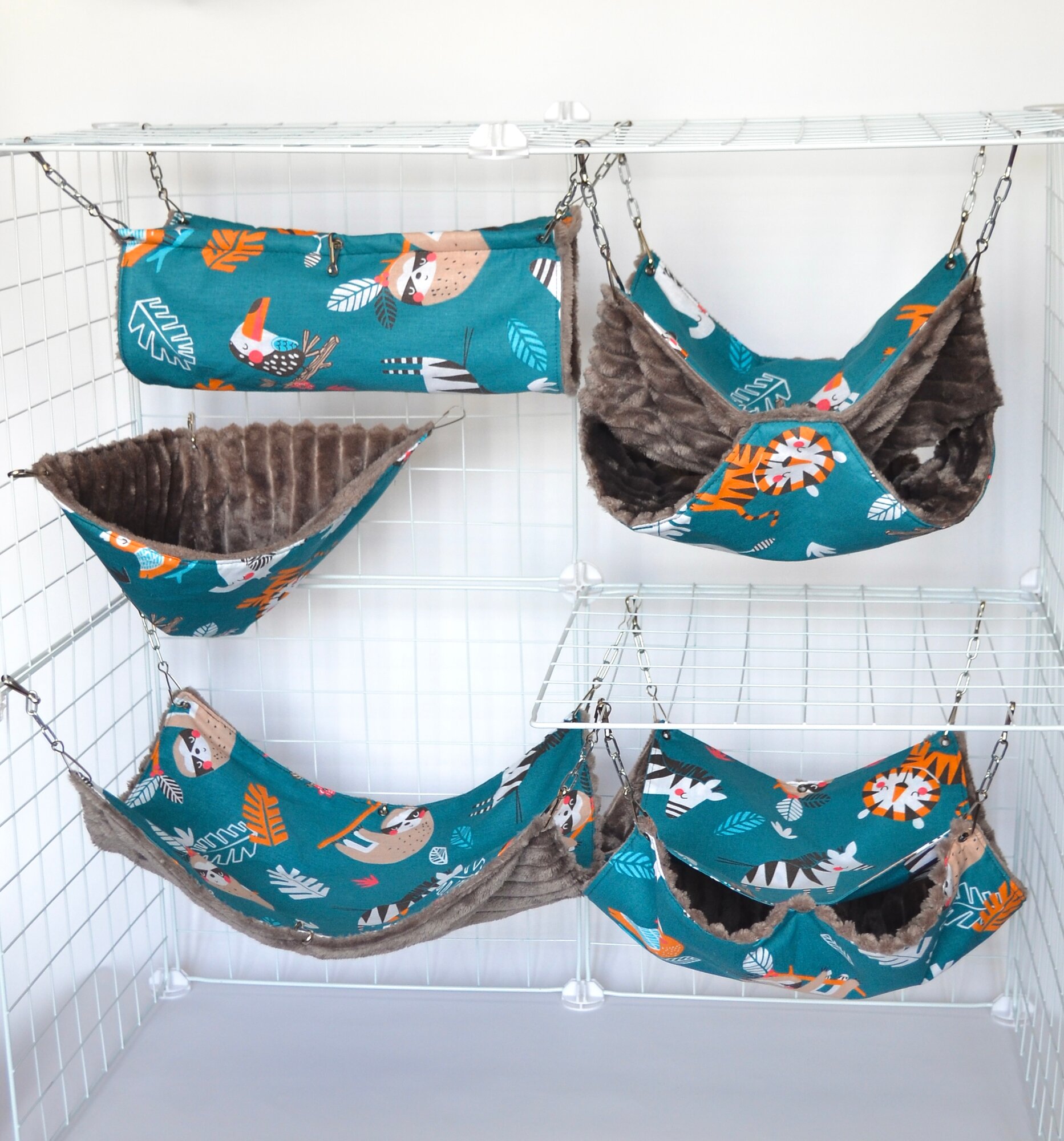 Набор гамаков 30х30 см "Финик" для крыс и других мелких грызунов. Цвет мадагаскар