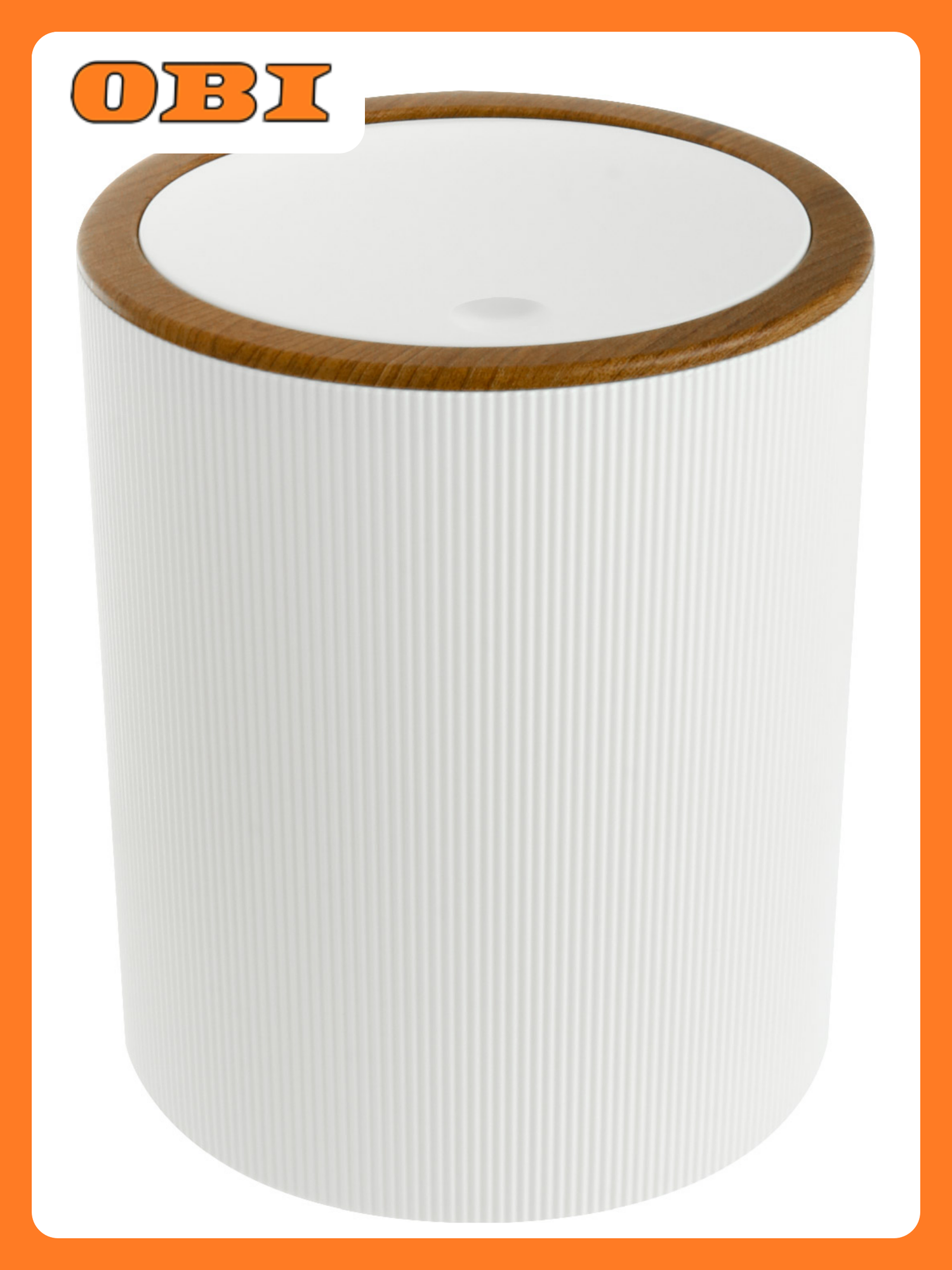 Ведро Fixsen "WHITE BOOM", FX-412-6, пластик, 5 л, с крышкой, белое