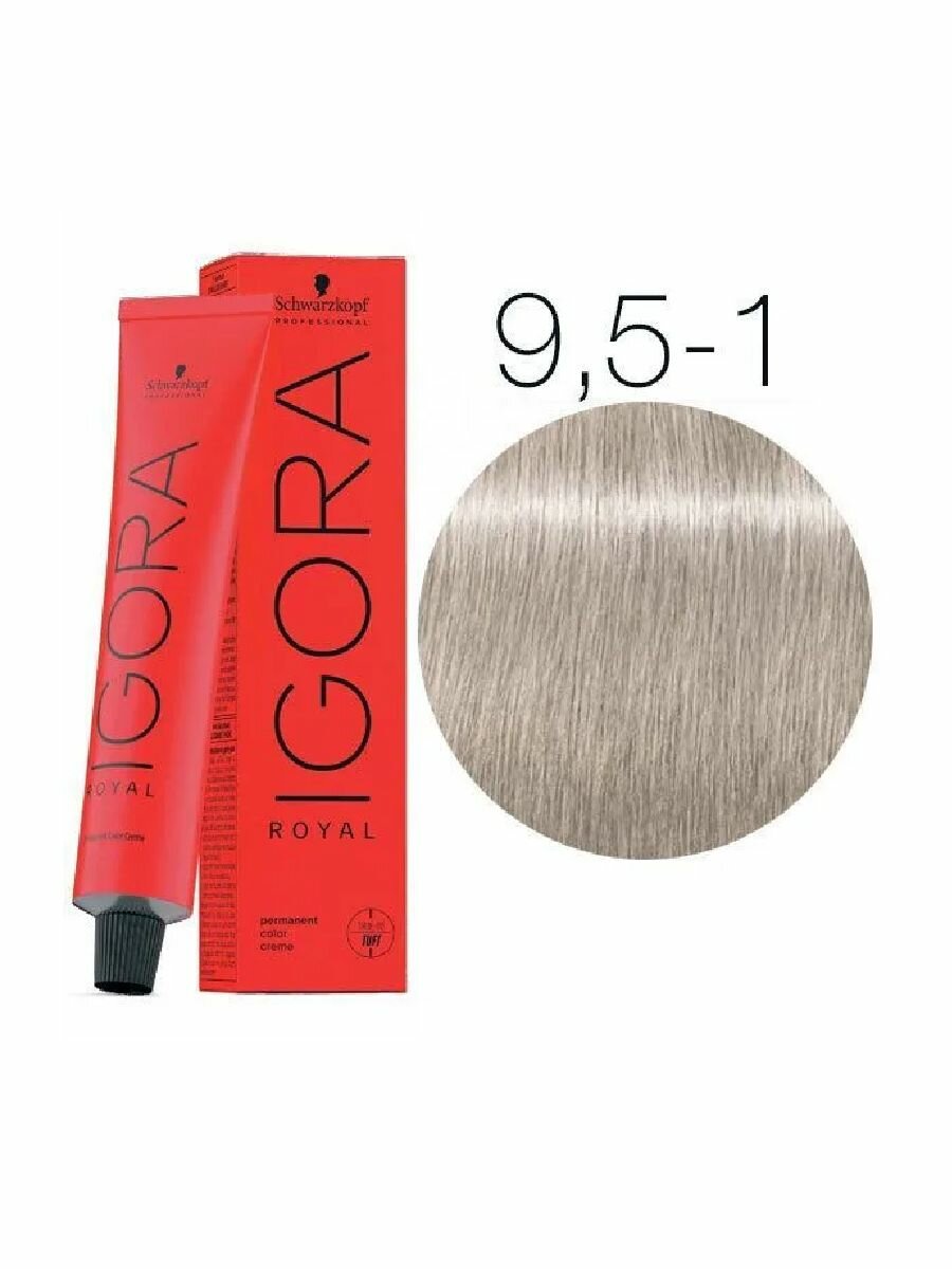 Schwarzkopf Professional Краска для волос Igora Royal 9.5-1, 60 мл